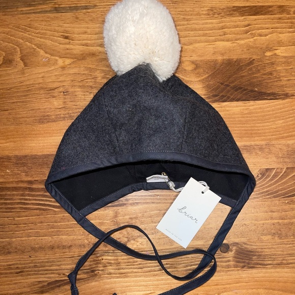 Briar Baby | Other | Briar Baby Charcoal Pom Bonnet Size 24 | Poshmark